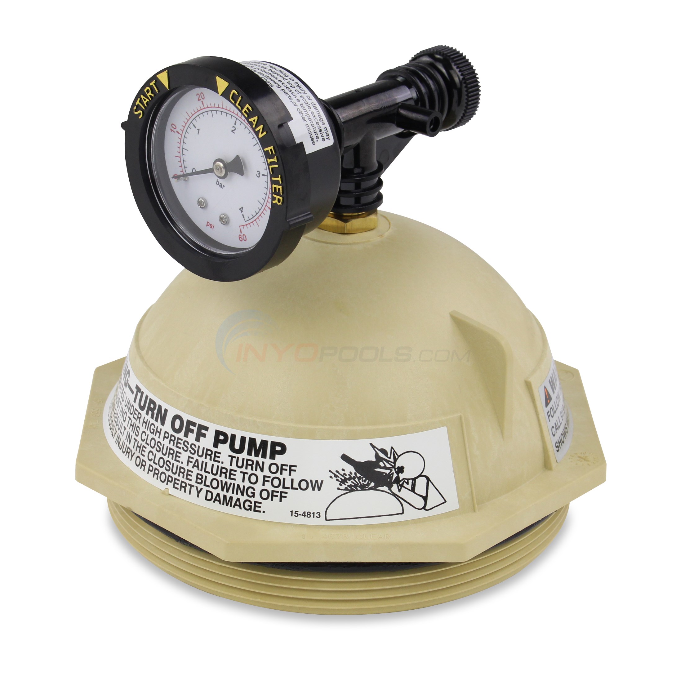 Pentair 6" Triton II V-Thread Closure Kit, Tan - 154697 - INYOPools.com