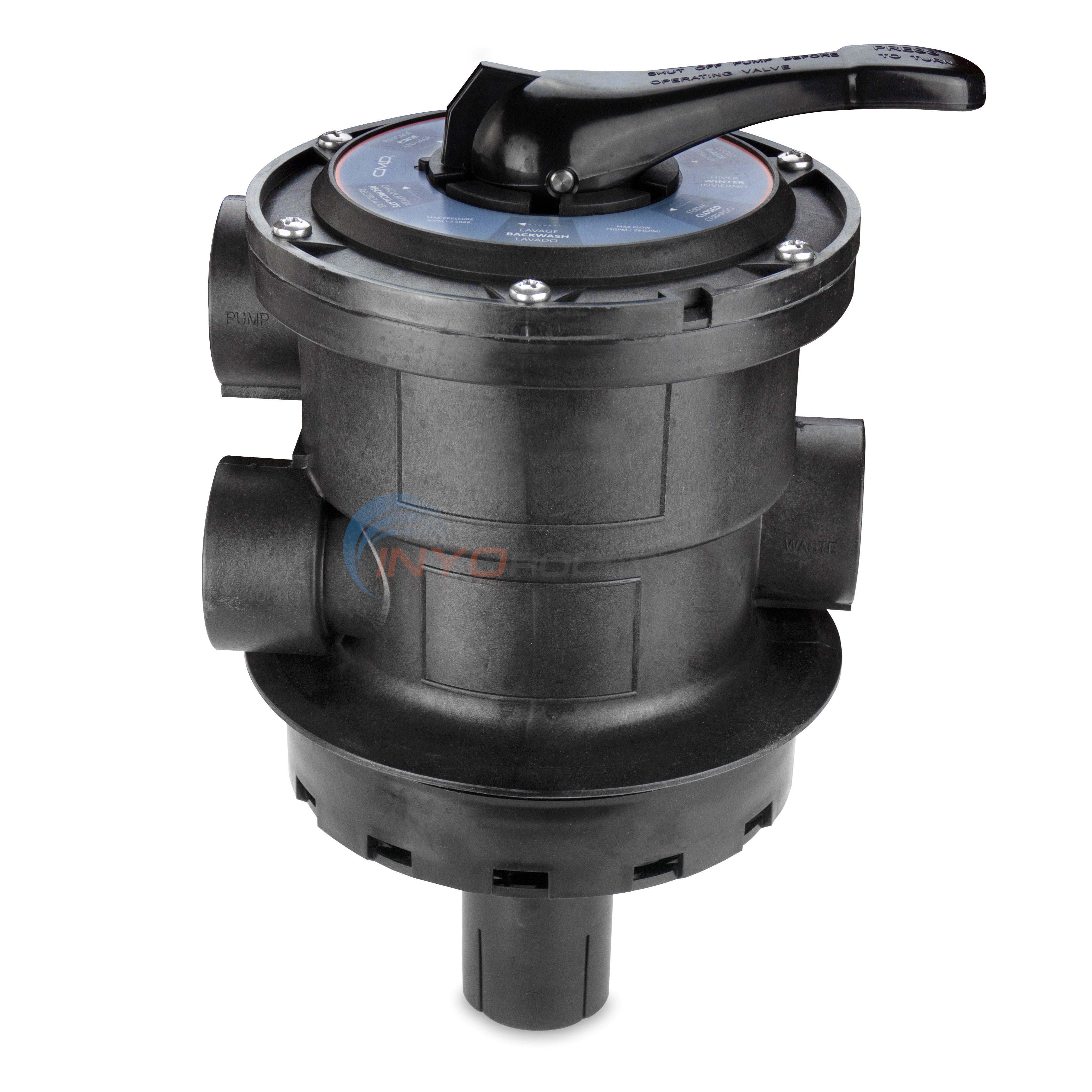 CMP Top Mount Multiport Valve 1.5" - TM-12-H8 - INYOPools.com