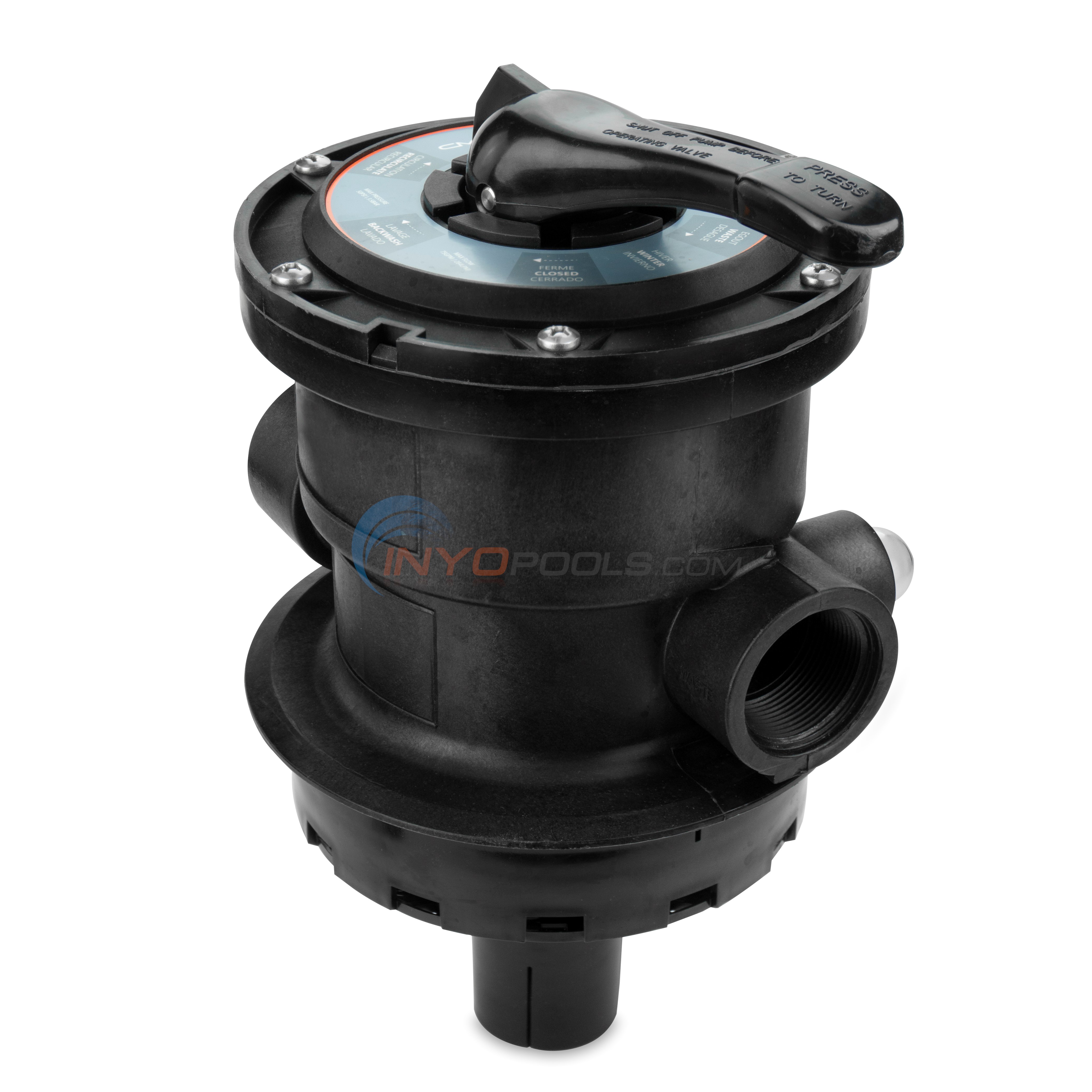 CMP Top Mount Multiport Valve 1.5" - TM-12-H8 - INYOPools.com