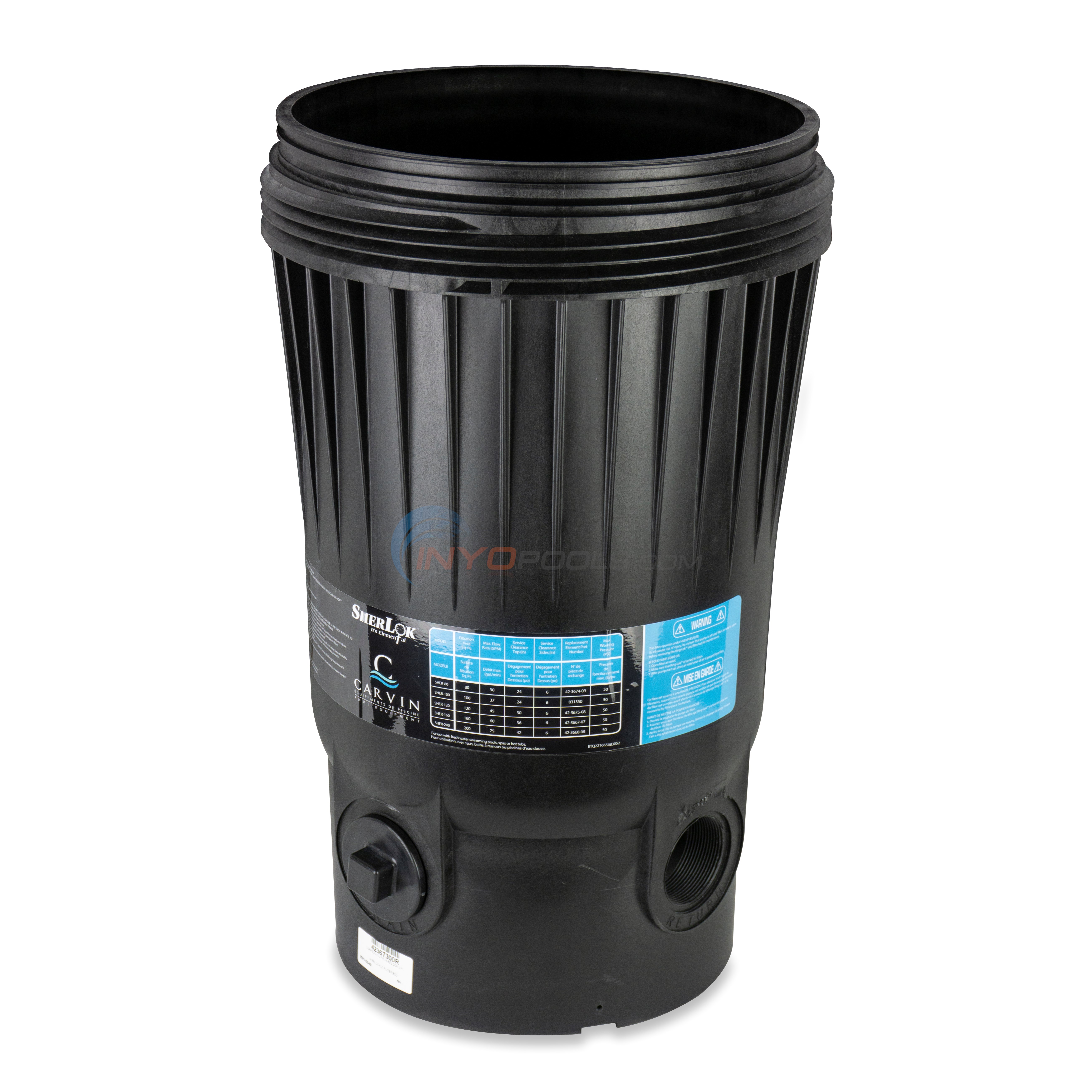 Jacuzzi Inc. Sherlock Filter Body, 2" Connections - INYOPools.com