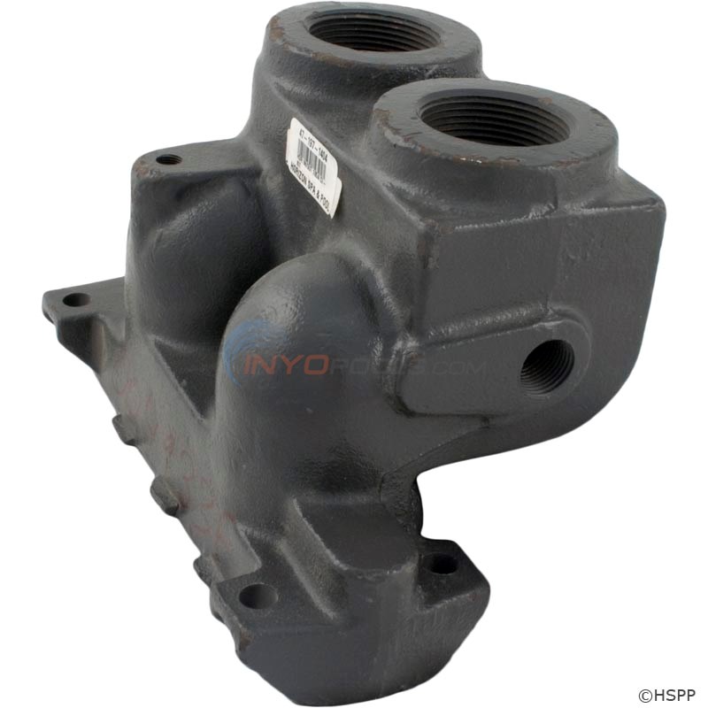 Raypak Inlet Outlet Header, Cast Iron, 105 (004933f) - INYOPools.com