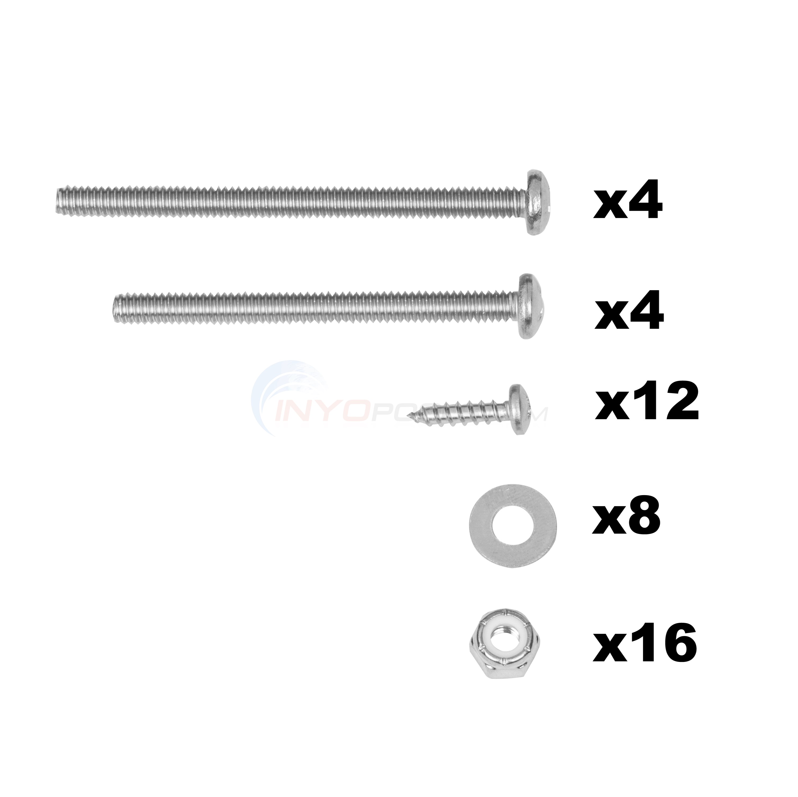 Innovaplas Complete Stainless Steel Handrail Kit & Hardware - INYOPools.com