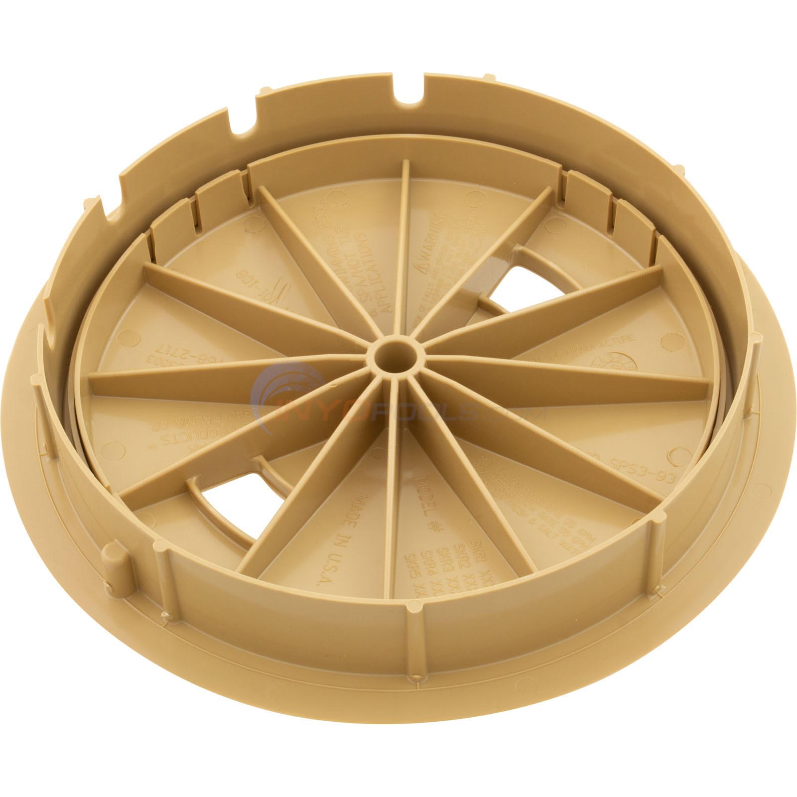Skimmer Lid, Aquastar, w/Collar, Tan - 51-300-1010 - INYOPools.com