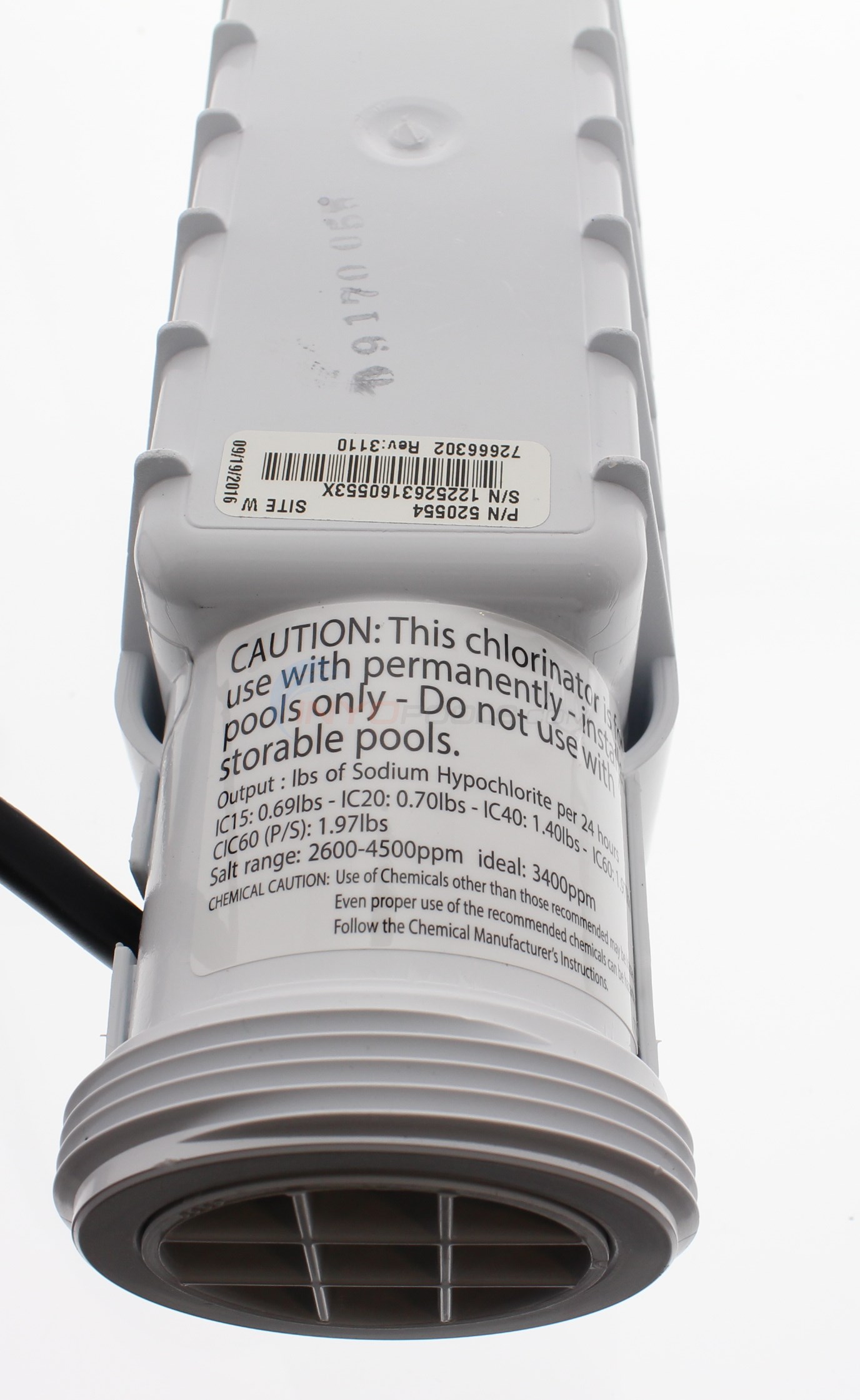 Pentair® IntelliChlor® IC20 Salt Chlorine Generator Cell - EC-520554 ...