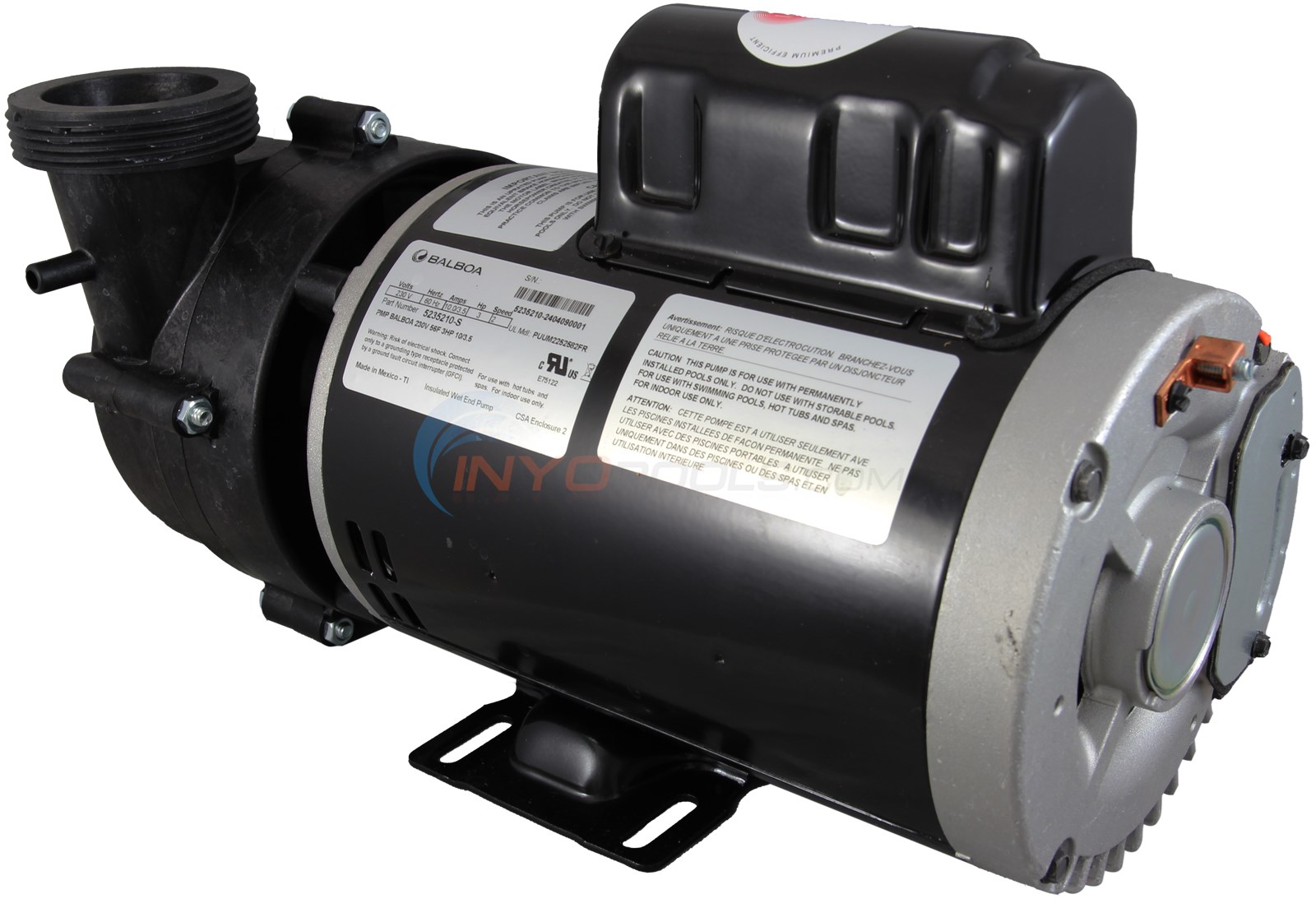 Balboa Vico Ultimax 2.5HP Spa Pump, 2-Speed, 230V, 56 FR, 2 ...