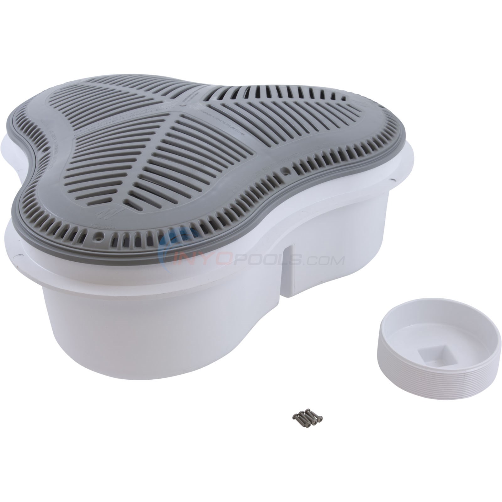 Waterway Clover Drain Assembly, Gray (640-1007 V) - INYOPools.com