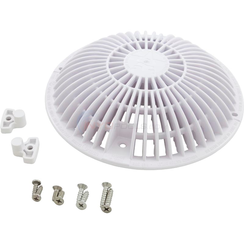 Main Drain Grate, Retro 8" Round, MoFlow, with Hardware, White ...