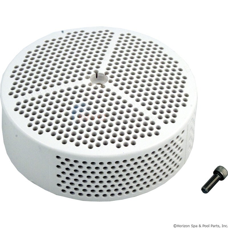 4" Suction Cover With Screws (10-6706) - 10-6706WHT - INYOPools.com