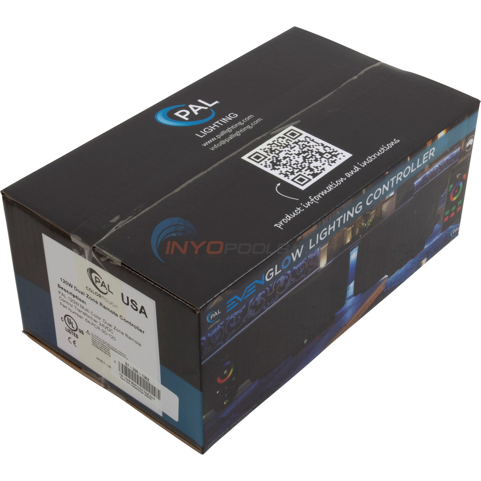 PAL Multi-Color Dual Zone Remote Control Transformer, 24VDC, 120W - 64-PCR-3D-120 - INYOPools.com