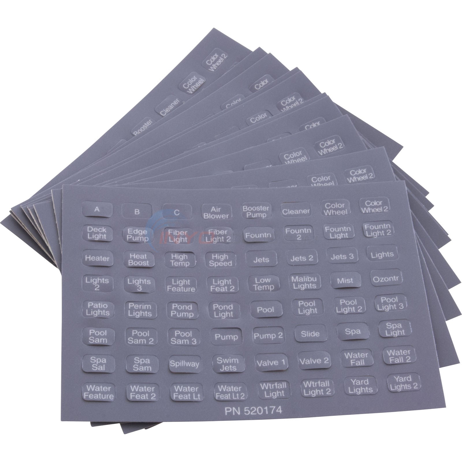 Pentair LABEL SET iS10 (QTY 10) (520344) - INYOPools.com