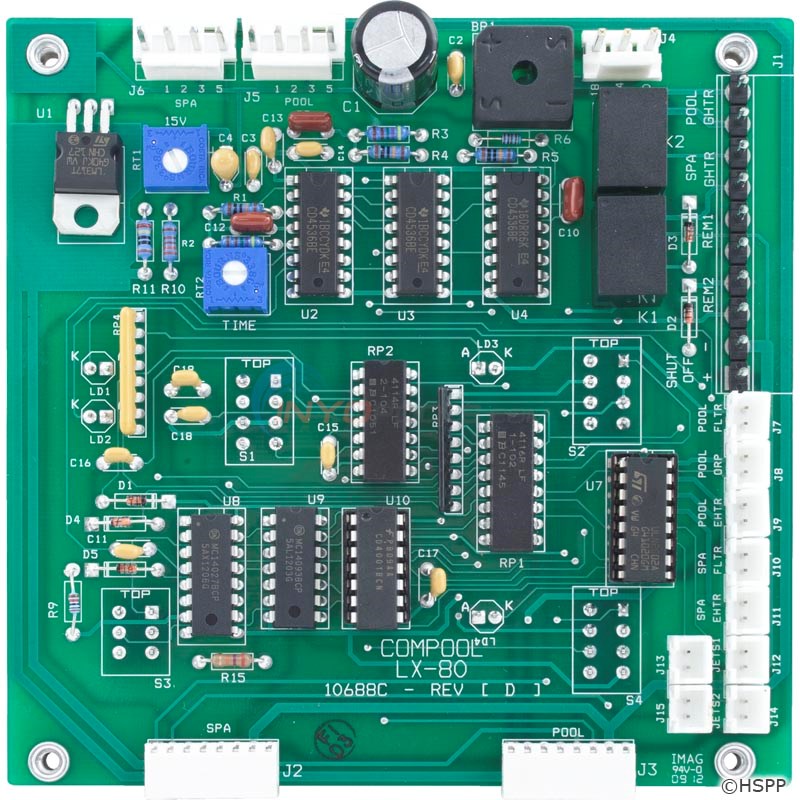 Pentair LX-80 PCB Circuit Board - PCLX80 - INYOPools.com
