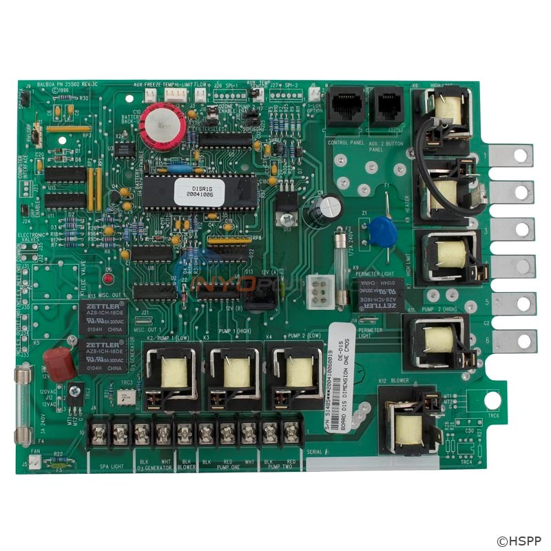Balboa Circuit Board, Dimension 1, Serial Dlx, Phone Plug - INYOPools.com