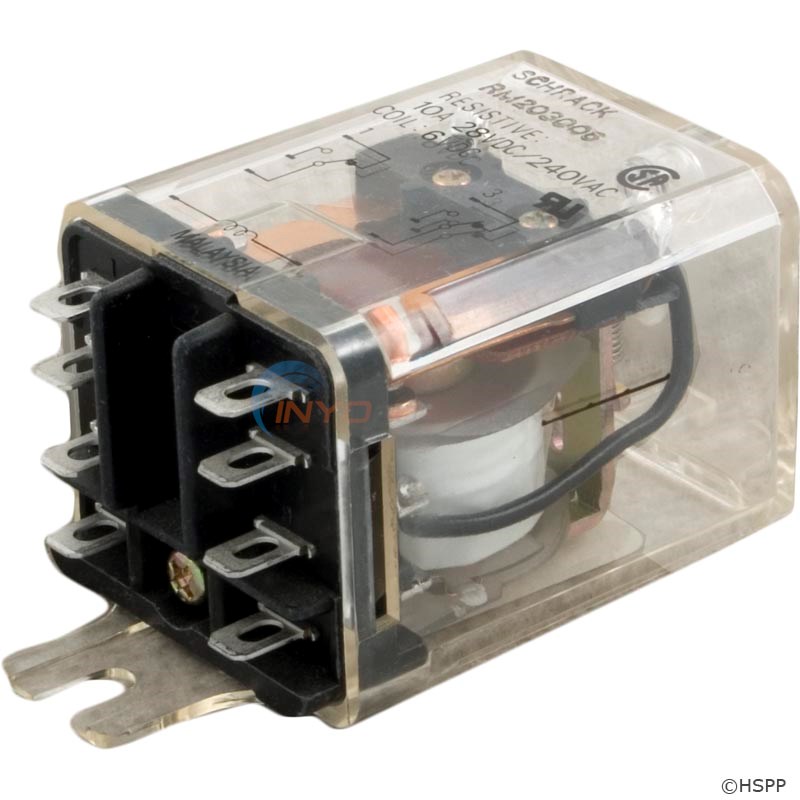 Dustcover Relay 6VDC 15A DPDT - 60-285-1002 - INYOPools.com