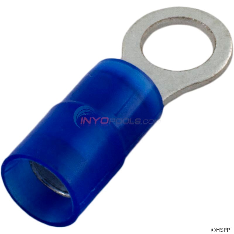 Ring Terminal, Blue 16-14 AWG #10 Stud (Pkg 25) - INYOPools.com