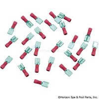 Female Disconnect, Red 22-18AWG, .250" Tab (Pkg 25) - INYOPools.com
