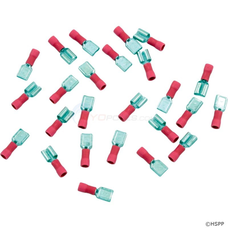 Female Disconnect, Red 22-18AWG, .250" Tab (Pkg 25) - INYOPools.com