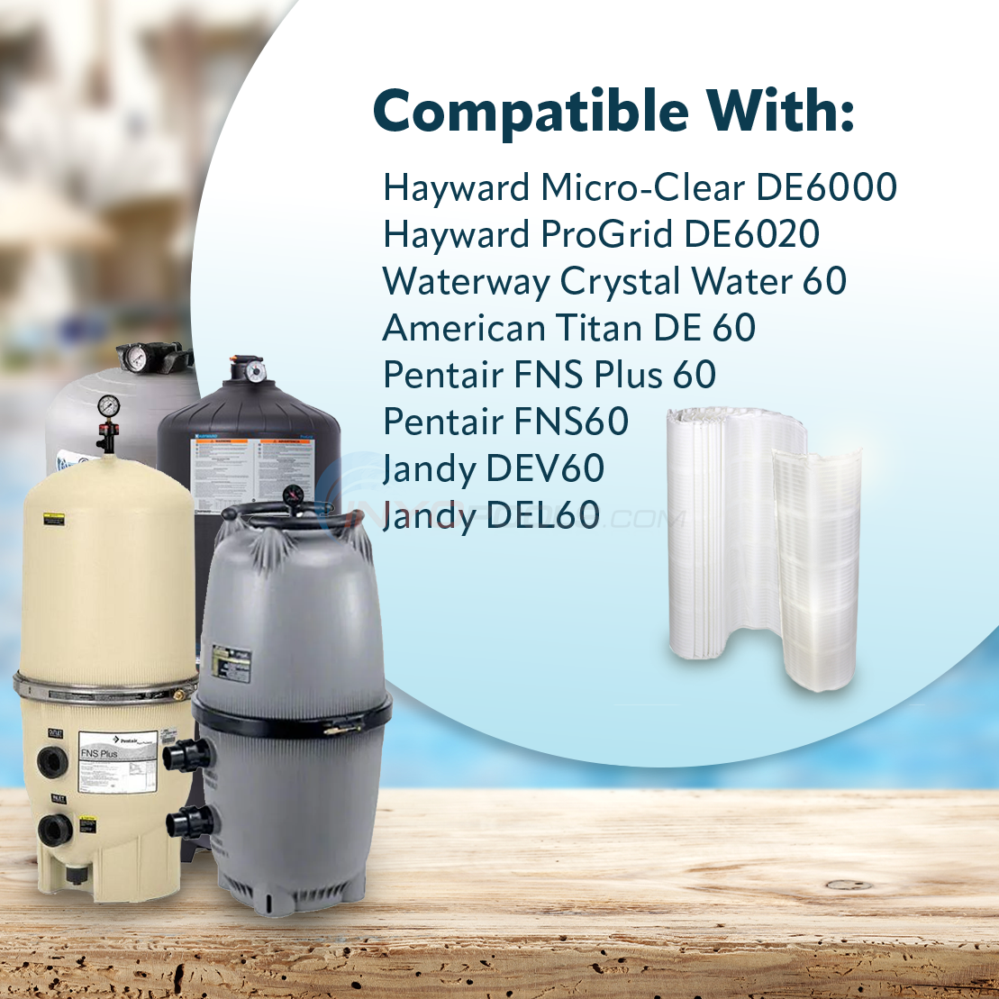 Pureline Replacement DE Grid Set, 60 sq. ft. Grid Pack 30" Tall (7 Full ...