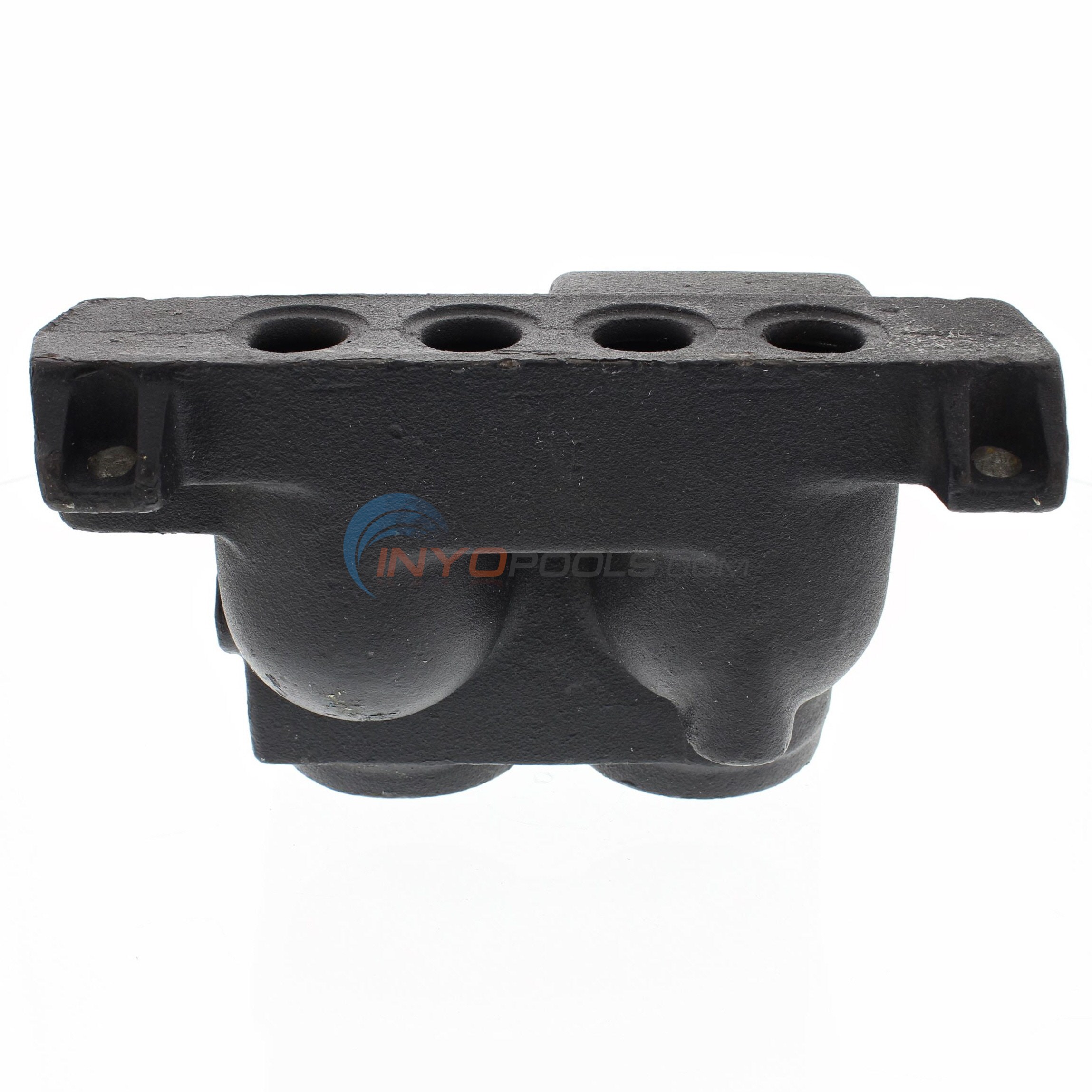 Raypak Inlet Outlet Header, Cast Iron, 105b (006887f) - INYOPools.com