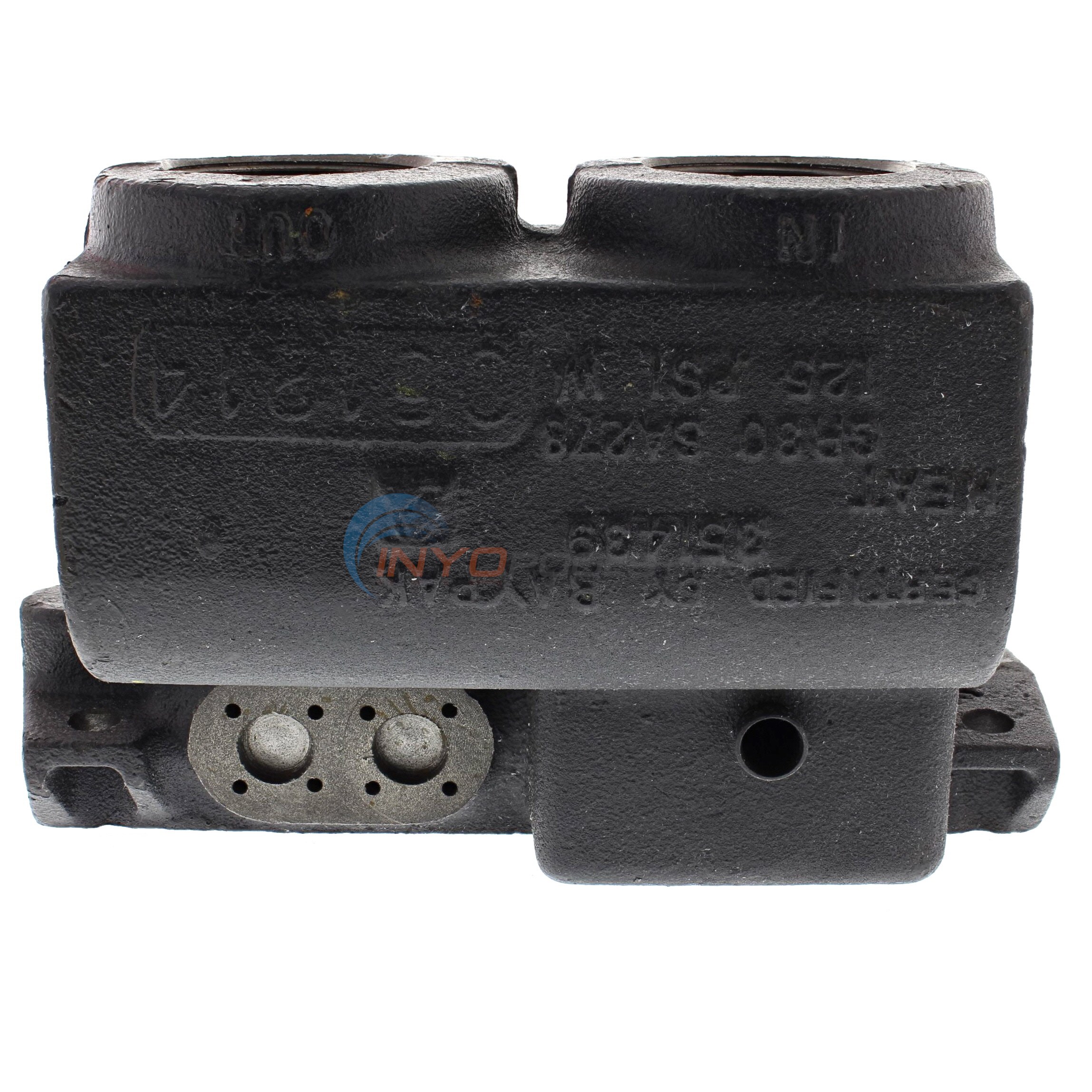 Raypak Inlet Outlet Header, Cast Iron, 105b (006887f) - INYOPools.com