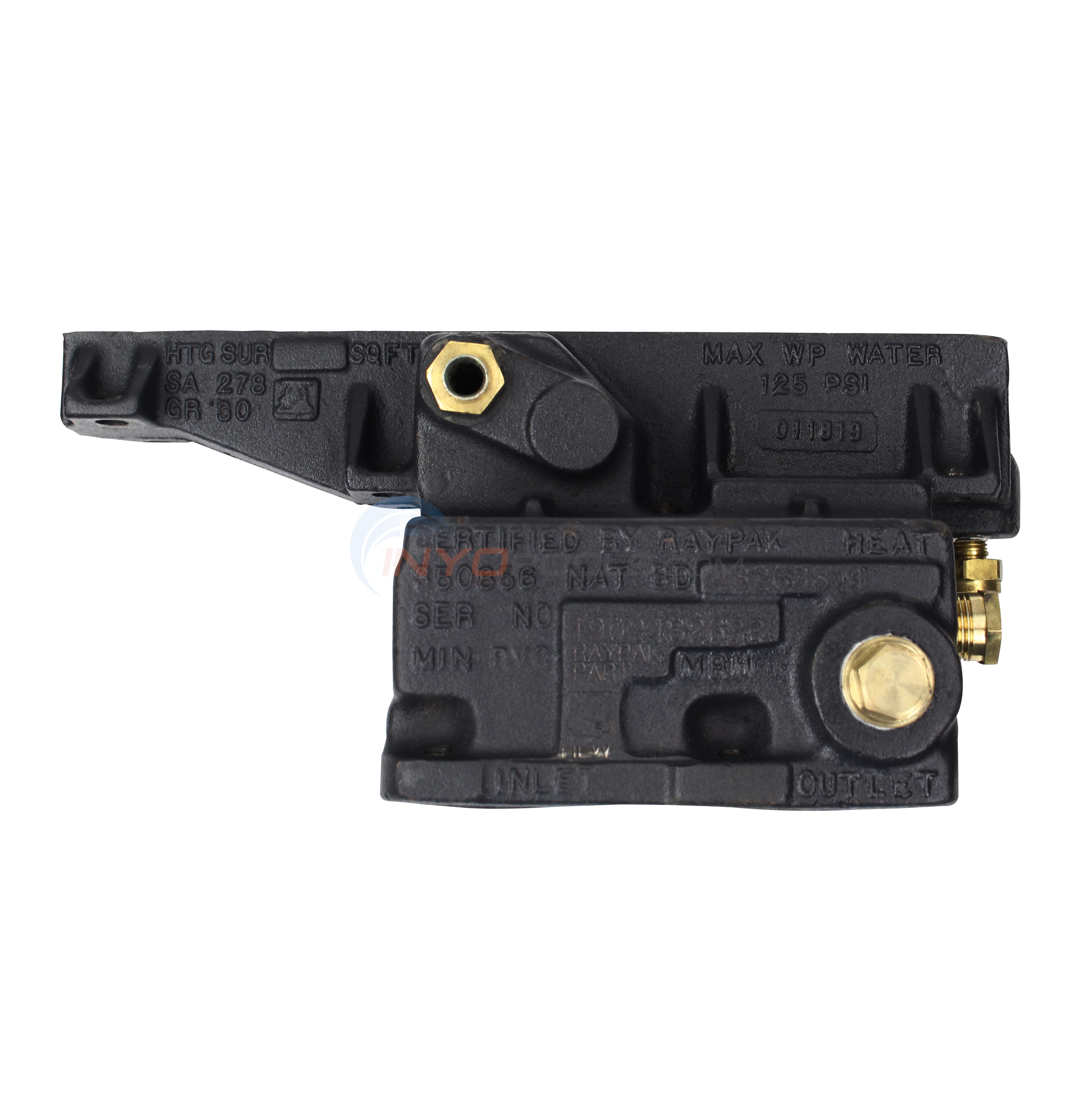 Raypak Inlet/outlet Header, Cast Iron, Asme (006730f) - INYOPools.com