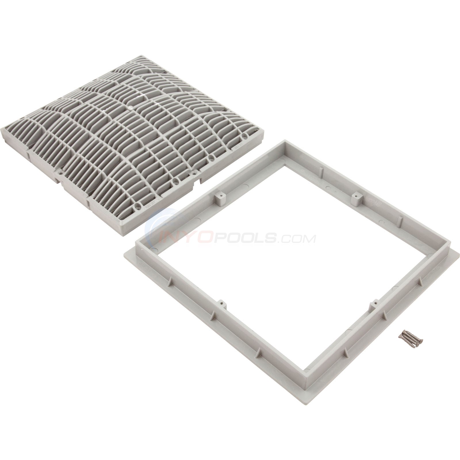 Waterway 12"X 12" Pool Grate & Frame, White - 640-4720 V - INYOPools.com