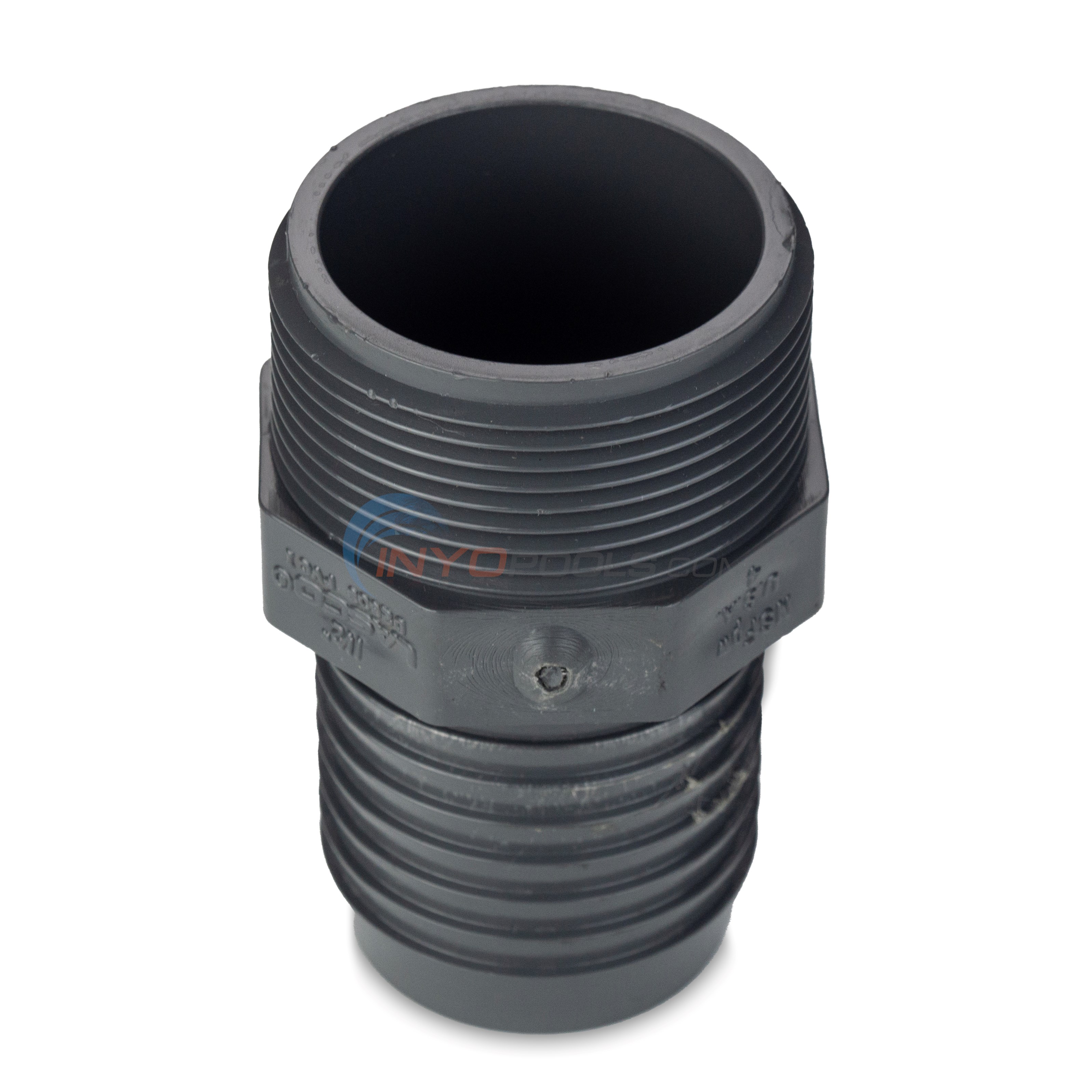 Hose Adapter, 1-1/2" MPT x 1-1/2" Barb - 1436-015 - INYOPools.com