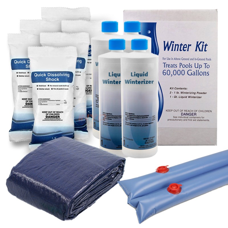Winter Pool Cover Kit for 30' x 50' Rect Inground Pool - 8 Year ...