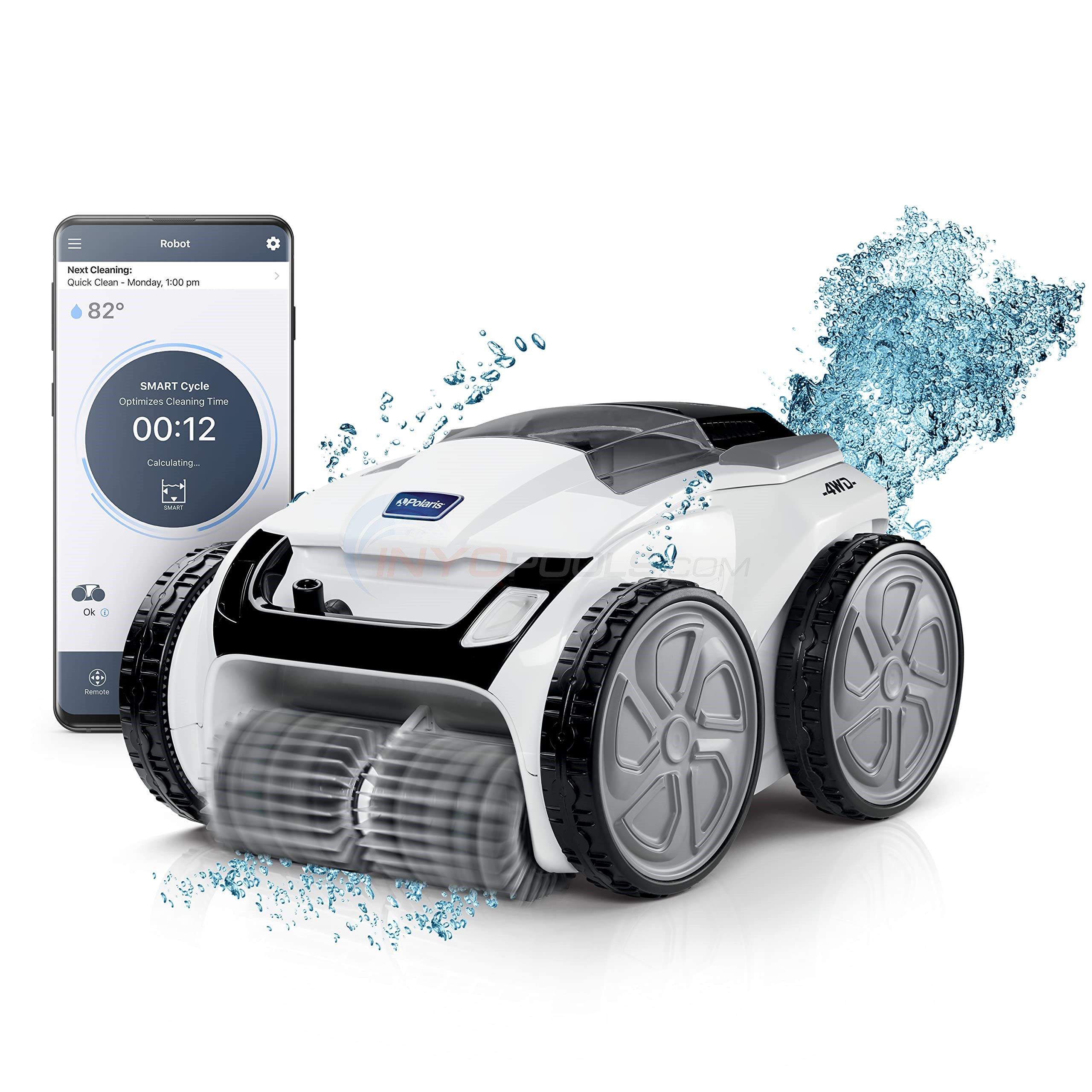 Polaris ALPHA iQ+ Robotic Pool Cleaner, Tangle-Reducing Swivel, 70 ...