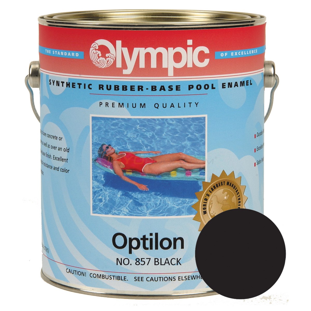 Olympic Optilon Gallon Synthetic Rubber Base Enamel - Black - INYOPools.com