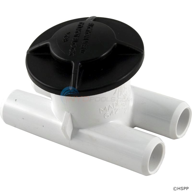 Spa Vent Vacuum Break Inlet, 3/4"SB - Black (640-3751V) - INYOPools.com
