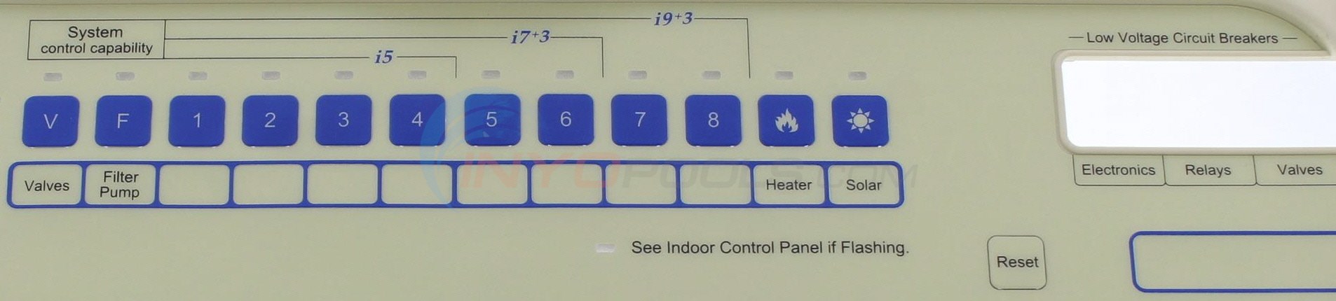 Pentair CONTROL PANEL DISPLAY FOR i5+3,i7, & i9+3 (520062) - INYOPools.com