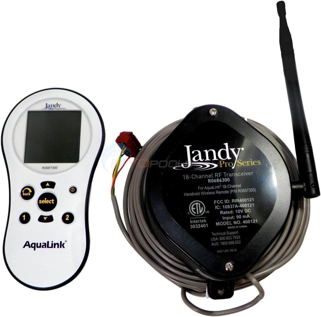 Jandy Pro Series Aquapalm, Add-On Wireless Remote for RS Systems, White ...