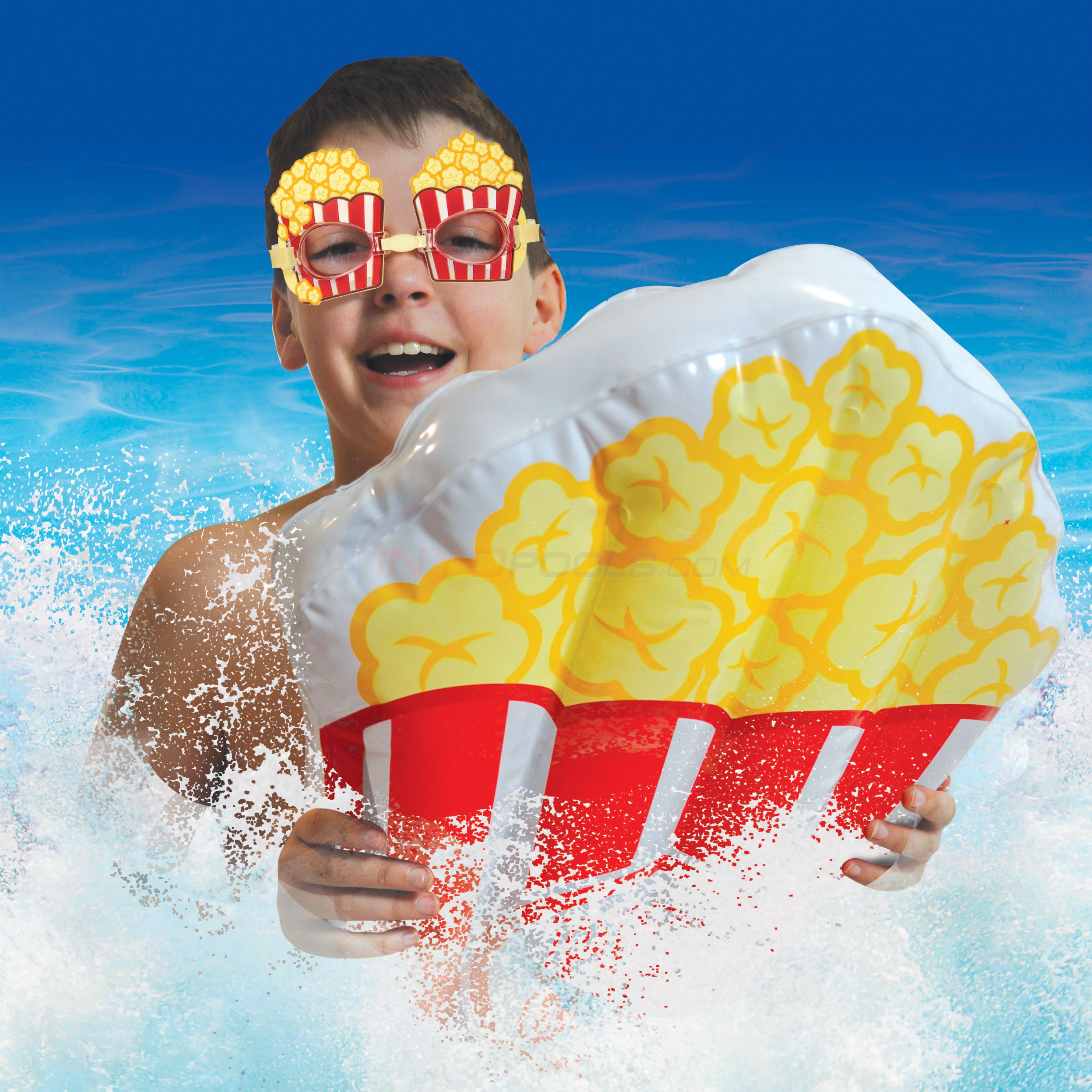 Popp'n Good Time Float and Goggle Swim Set - Popcorn - INYOPools.com