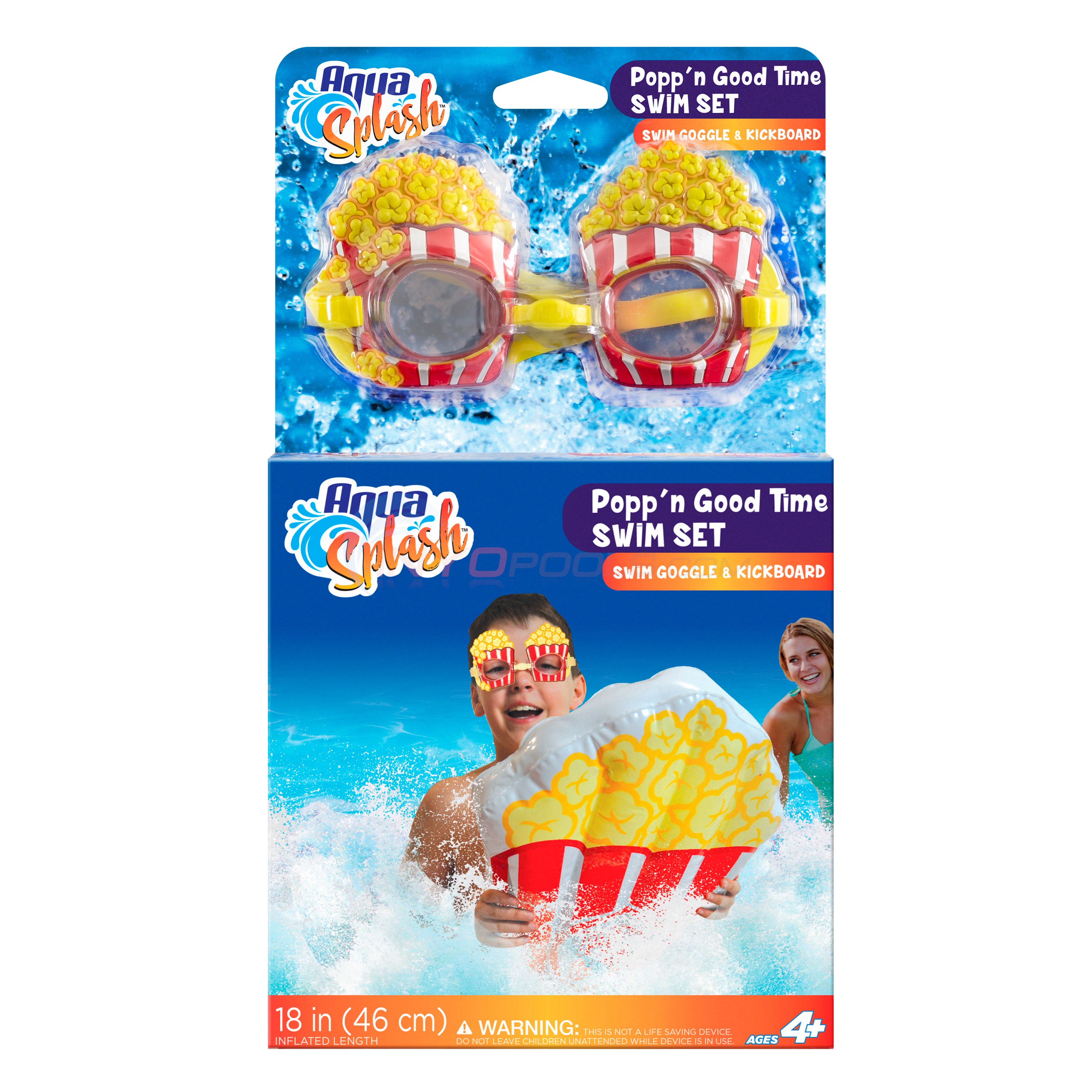 Popp'n Good Time Float and Goggle Swim Set - Popcorn - INYOPools.com