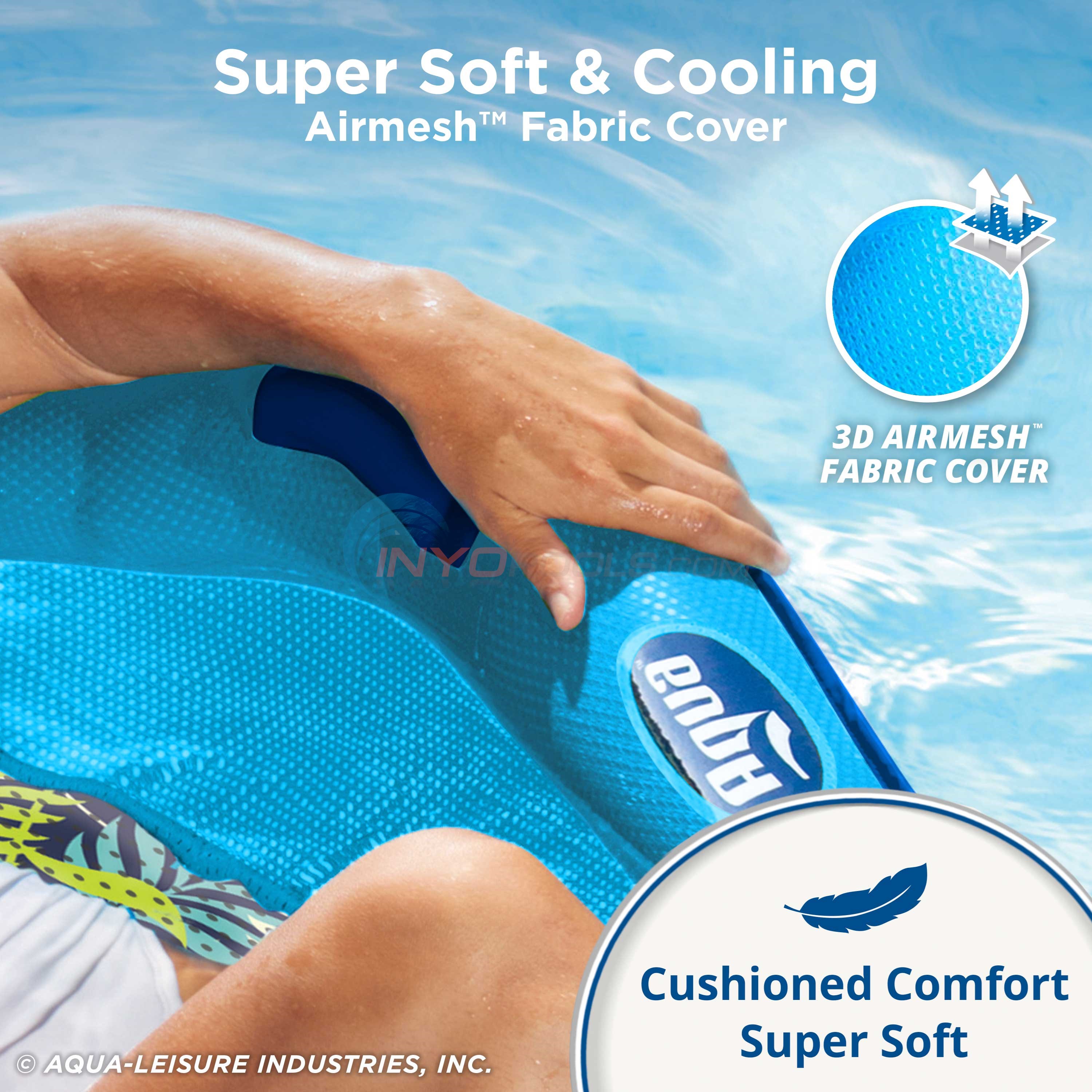 Aqua Deluxe Supreme Hex Pool Chair Lounge - Blue Fern - INYOPools.com