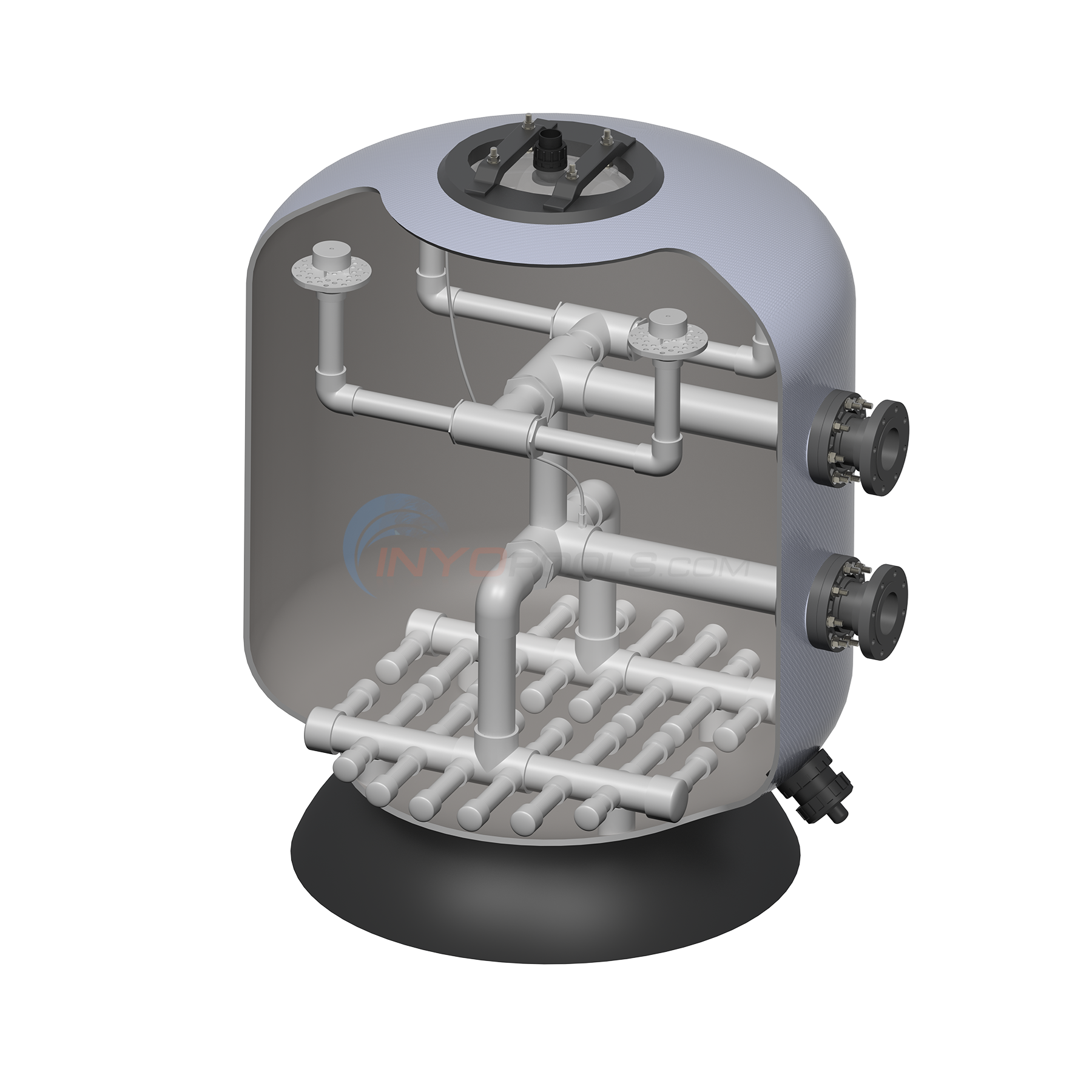 Hayward® HCF Series Bobbin Wound Sand Filter - 63" (HCF663C) 6" Flanged ...