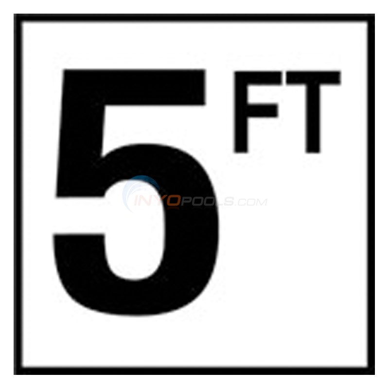 Inlays Depth Marker 6" Smooth Tile 5 with FT - C610050 - INYOPools.com