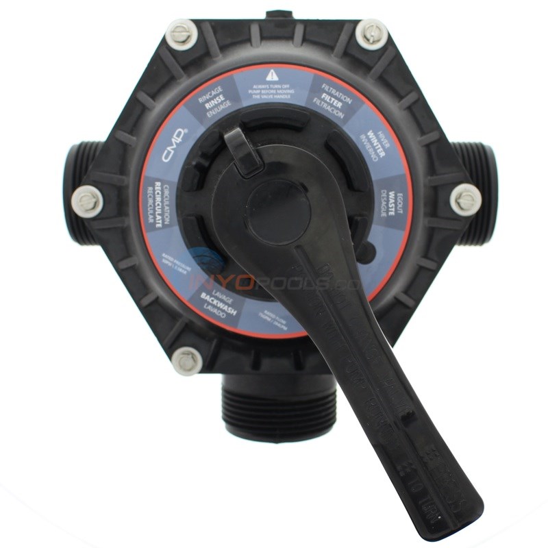 CMP Top Mount Multiport Valve, 1.5" FPT, for Pentair Sand Filters ...