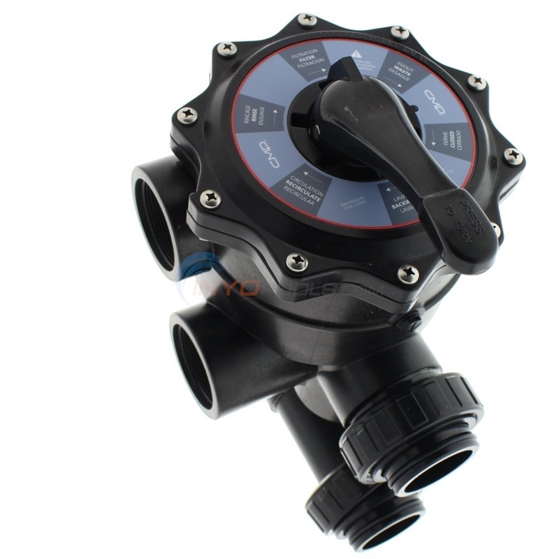 Hayward Vari-Flo Multiport Backwash Valve for DE Filter, 2" FPT ...
