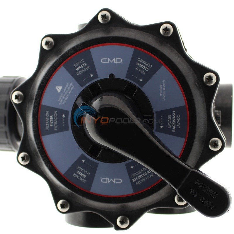 CMP Multiport Valve for 2" Side Mount Hayward Filters, Vari-Flo, Pro ...