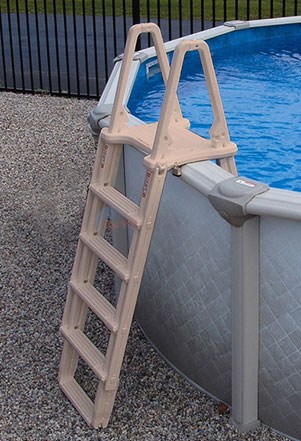 Confer Plastics Evolution Adjustable 48" to 54" A-Frame 5 Step Pool ...