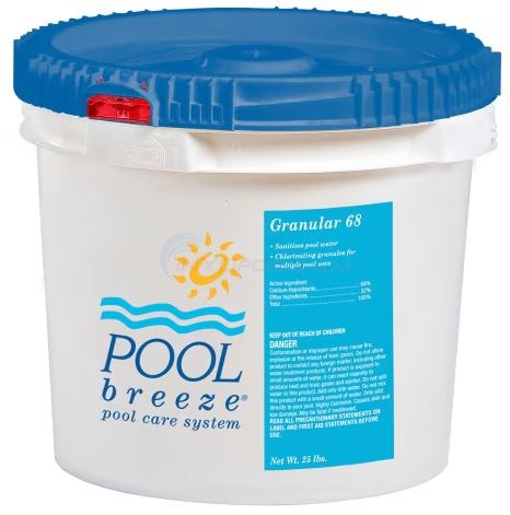 Pool Breeze Granular Chlorine 68 Cal Hypo Shock, 100 lb Drum - 88478 ...