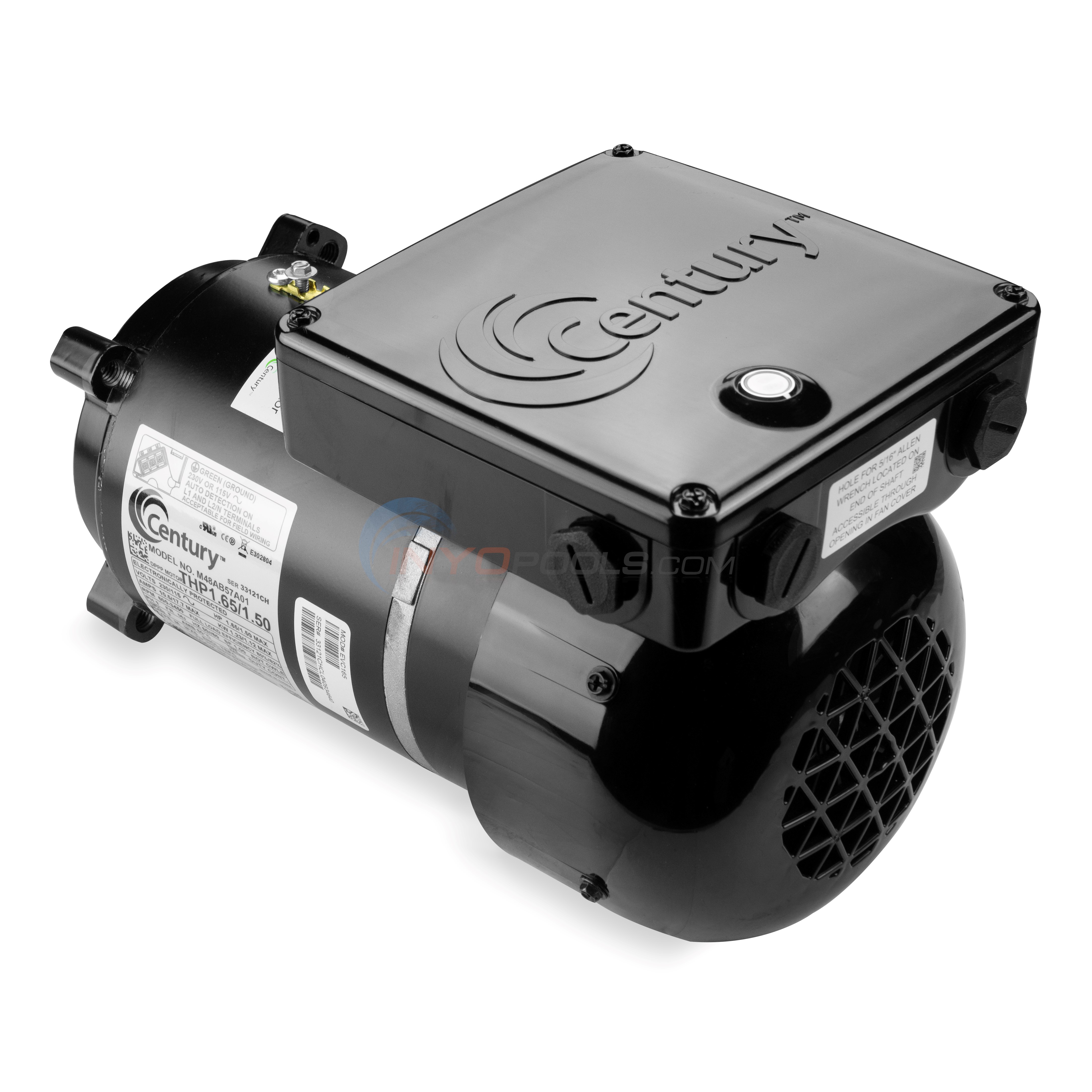 Century (A.O. Smith) V-Green EVO 1.65 HP Up Rate VS Motor, Round Flange ...