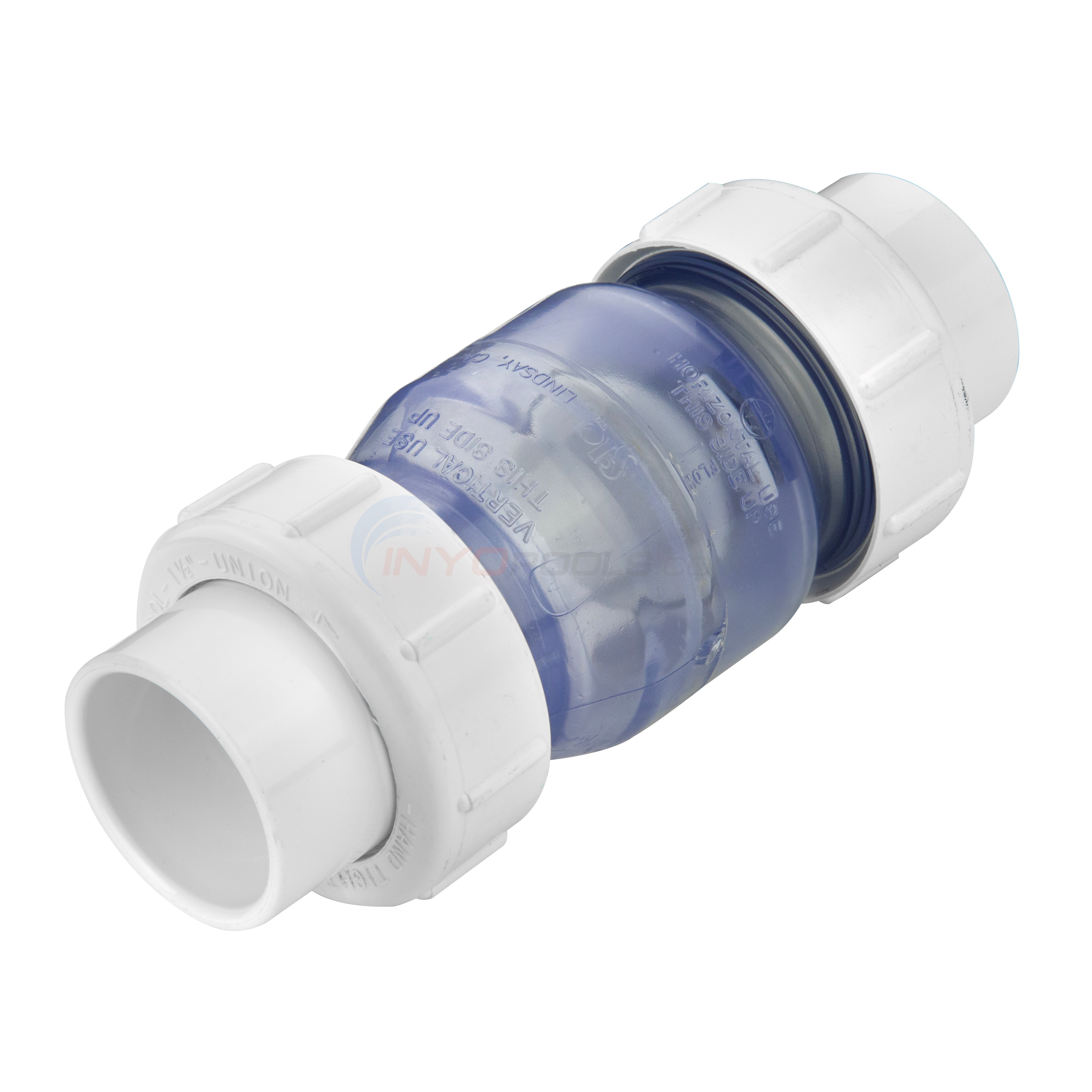 Flo Control True Union Swing Check Valve, 2" Clear - 1720C20 ...