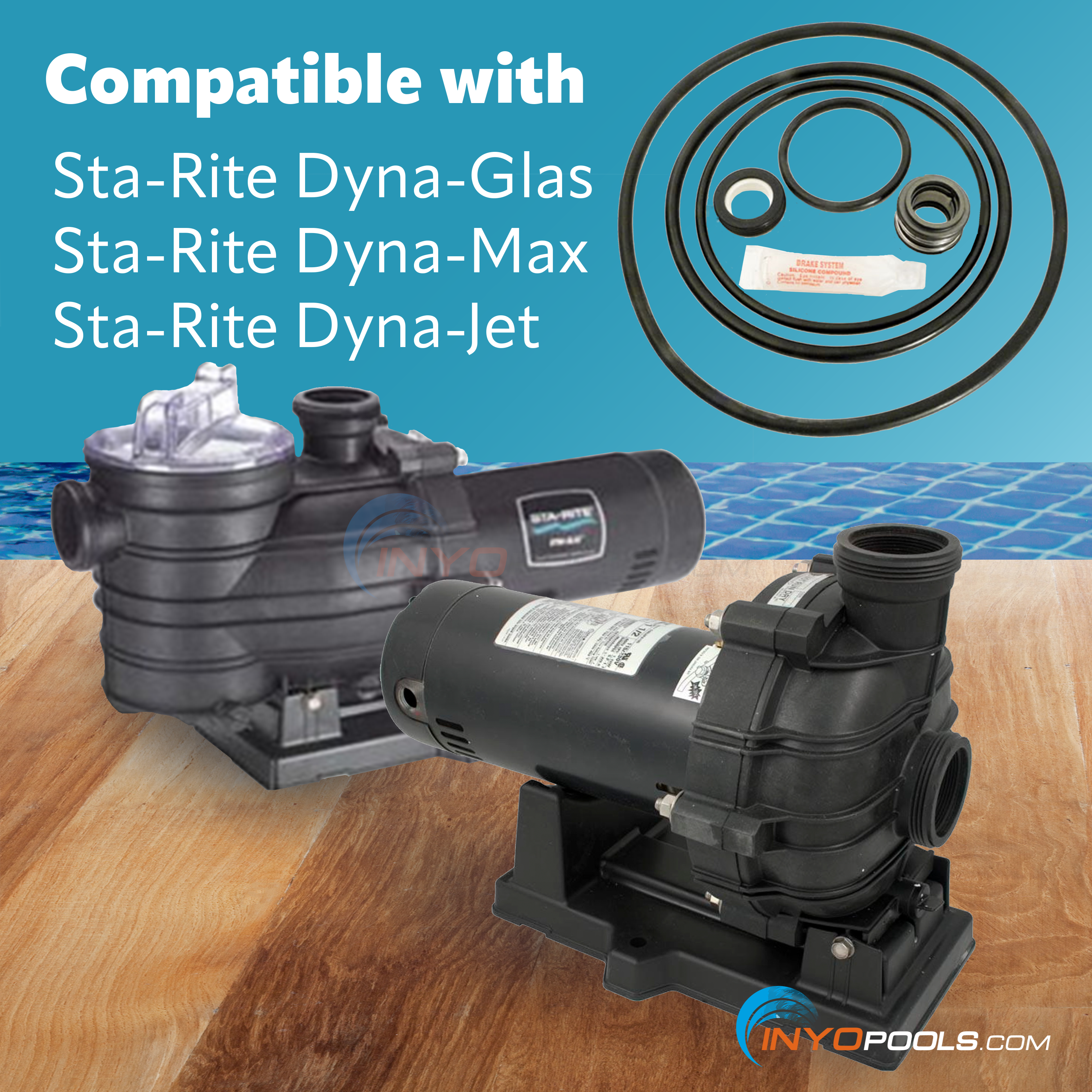 Sta-Rite Dyna-Glas and Dyna-Max Pump Seal Kit | By Pureline | GOKIT47 ...