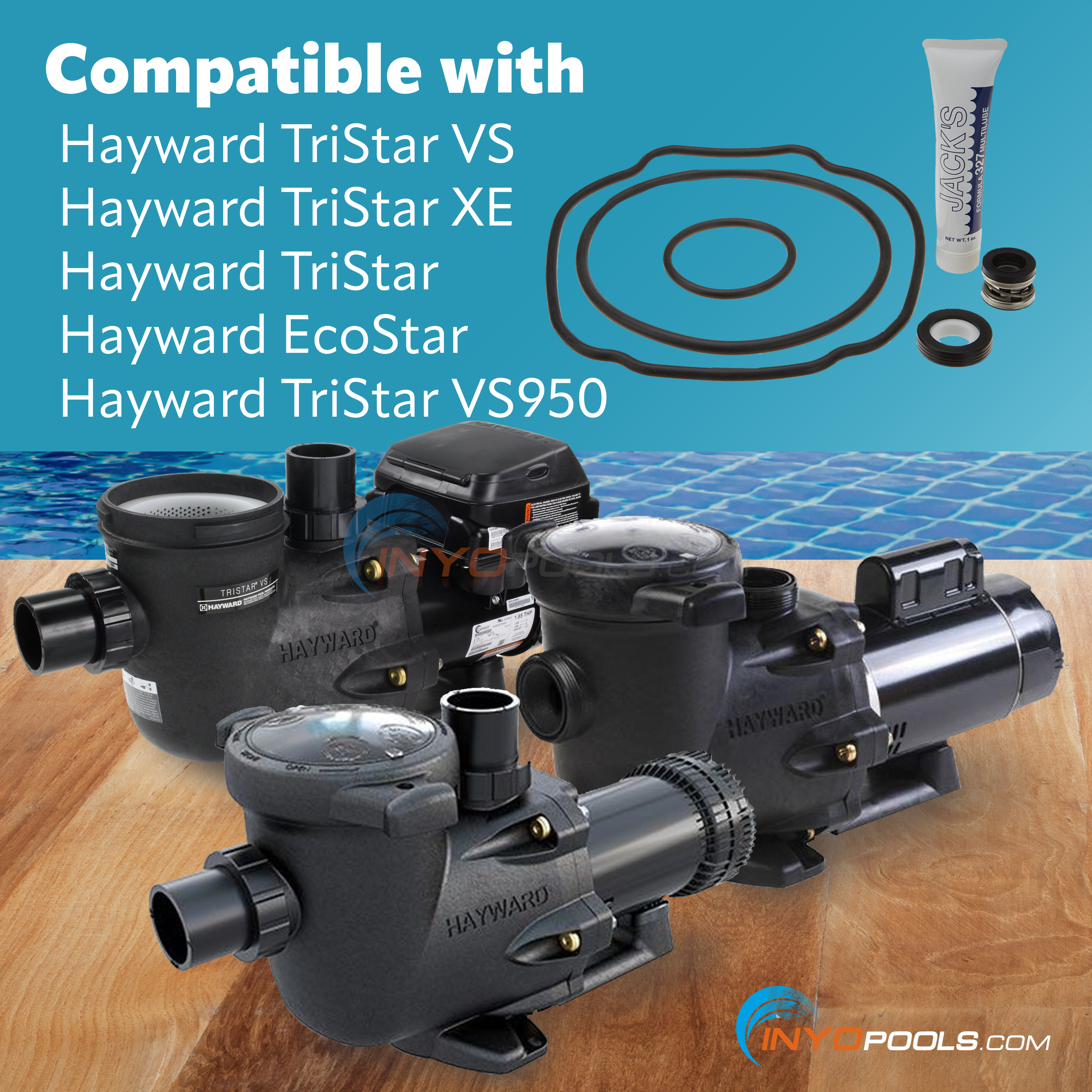 Hayward TriStar, EcoStar Pool Pump Seal Kit | By Pureline | GOKIT81 ...