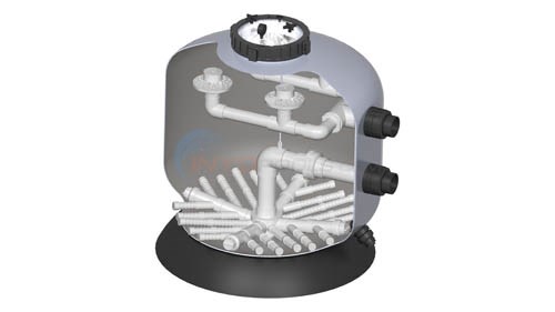 Hayward Commercial Fiberglass Sand Filter, 55in, 4in Bulkhead, W/O ...