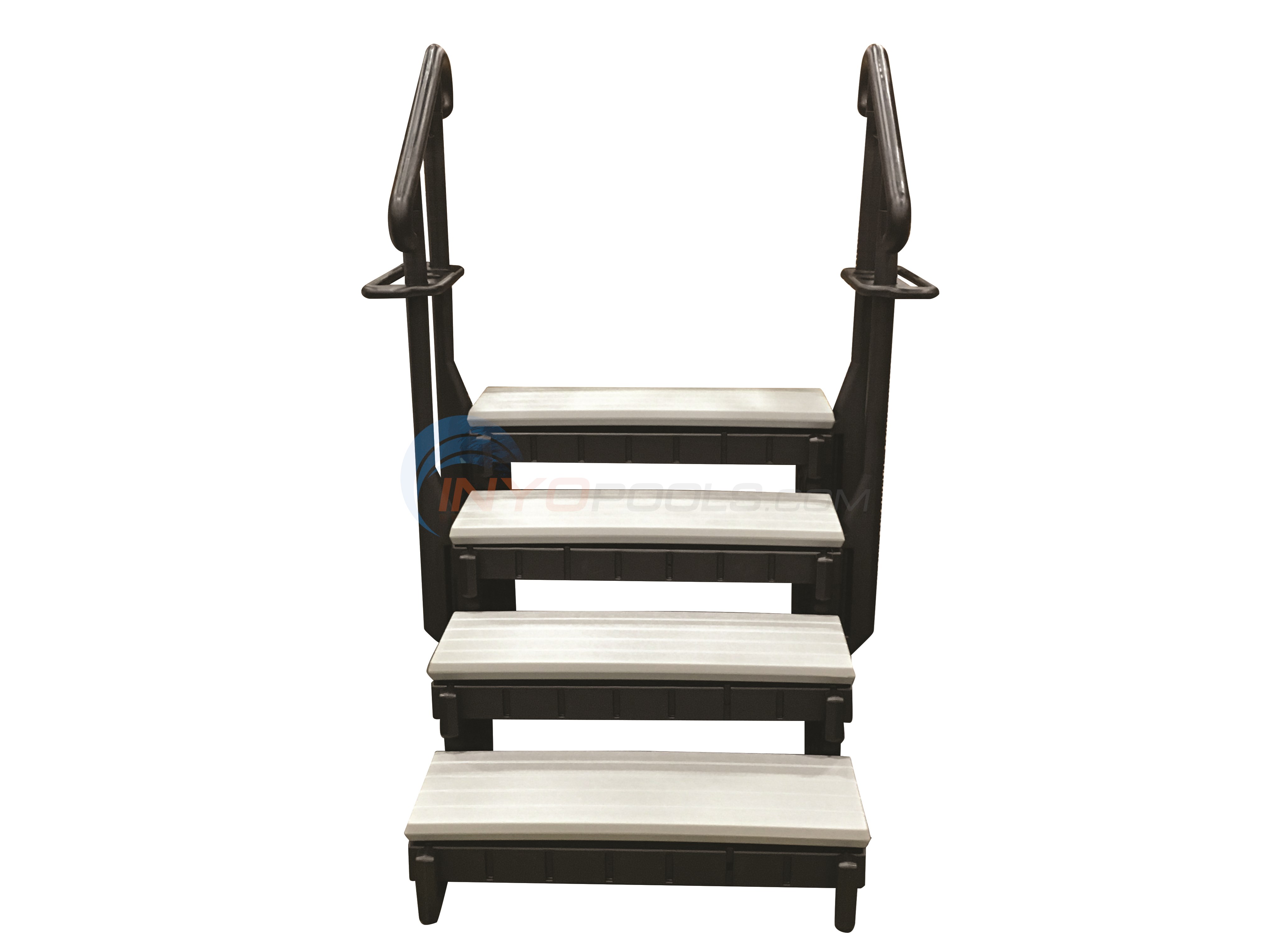 Confer Plastics Signature Spa Steps, 4 Tread, Black Frame with Taupe ...