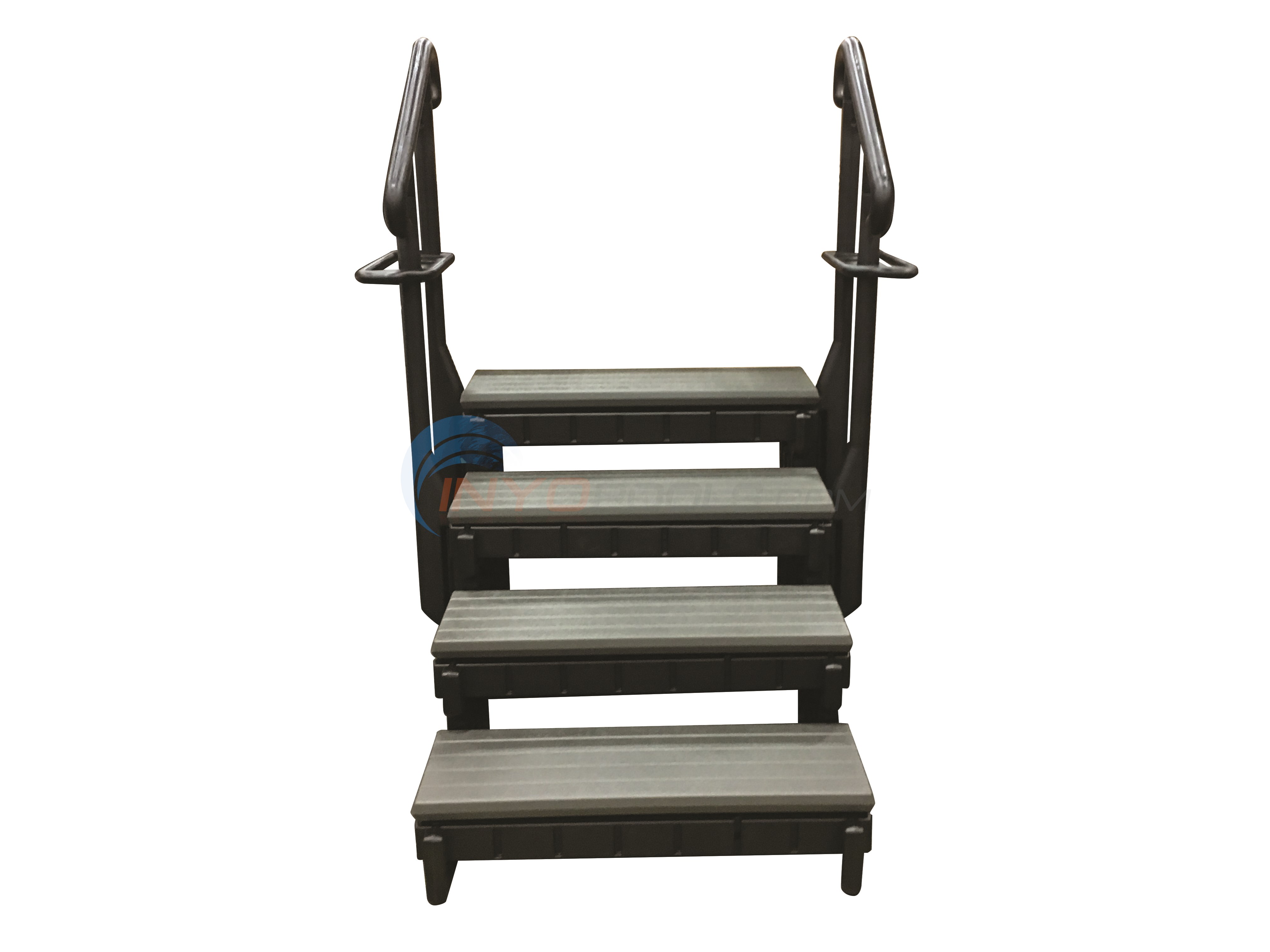 Confer Plastics Signature Spa Steps, 4 Tread, Black Frame with Gray ...