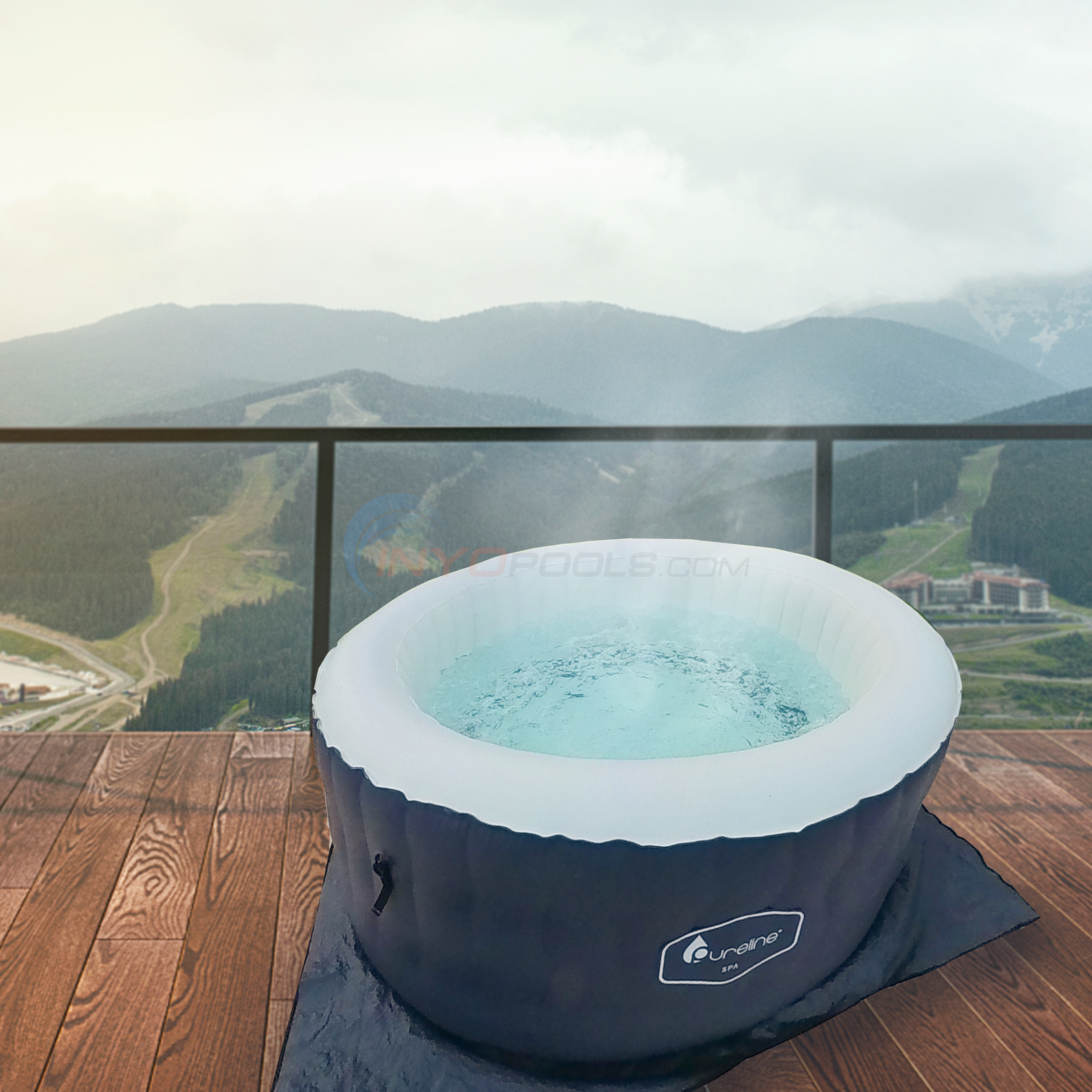 Pureline Oasis Inflatable Spa | Pump, Filter, Heater Included | 120v ...